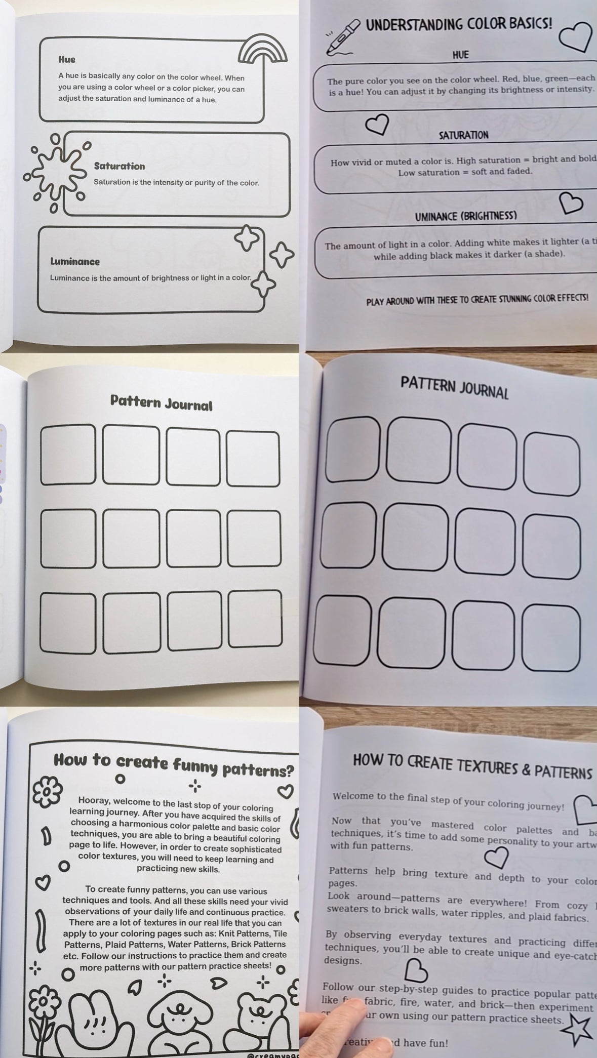 coloring pages with color palette